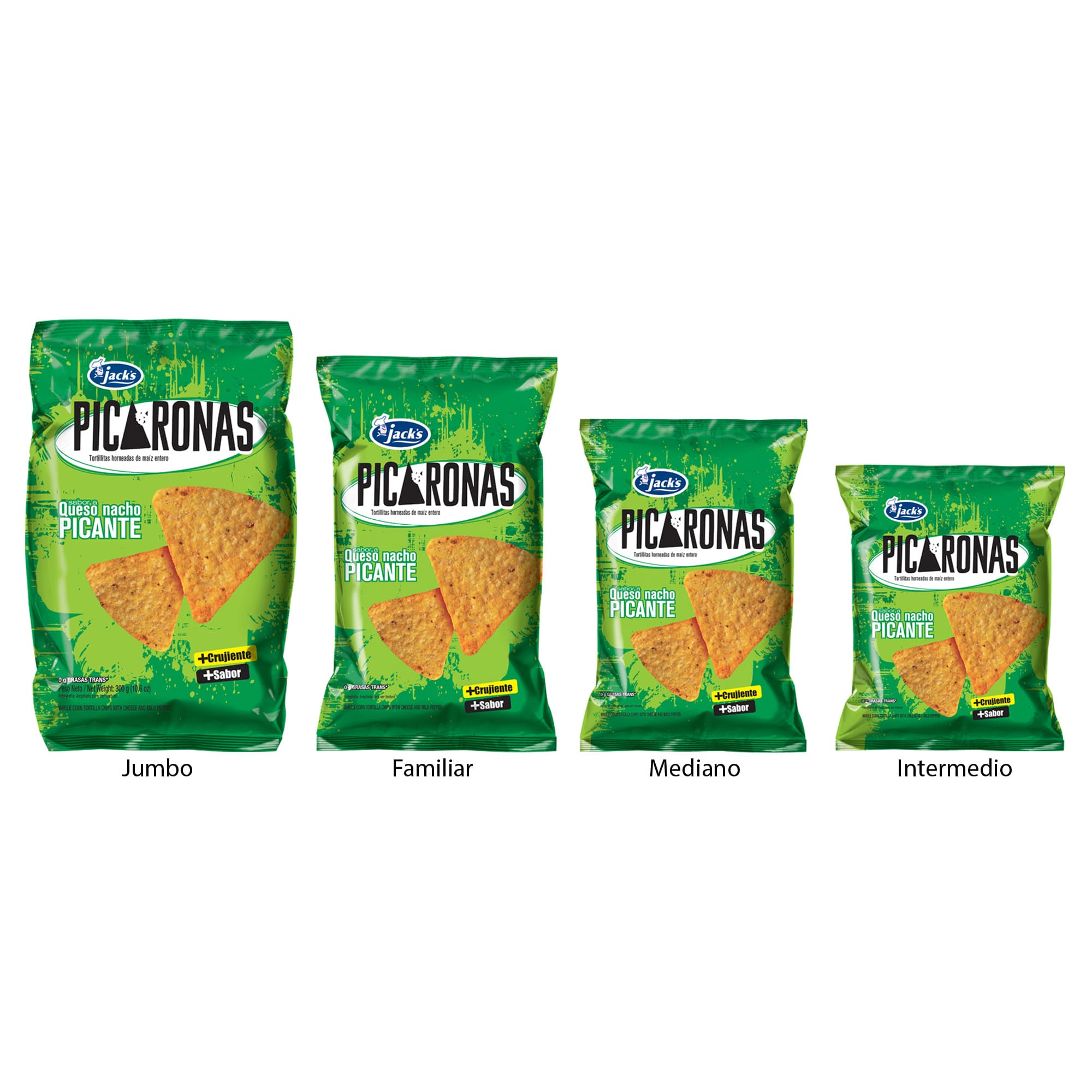 Picaronas Queso Nacho Picante | Alimentos Jack´s Costa Rica