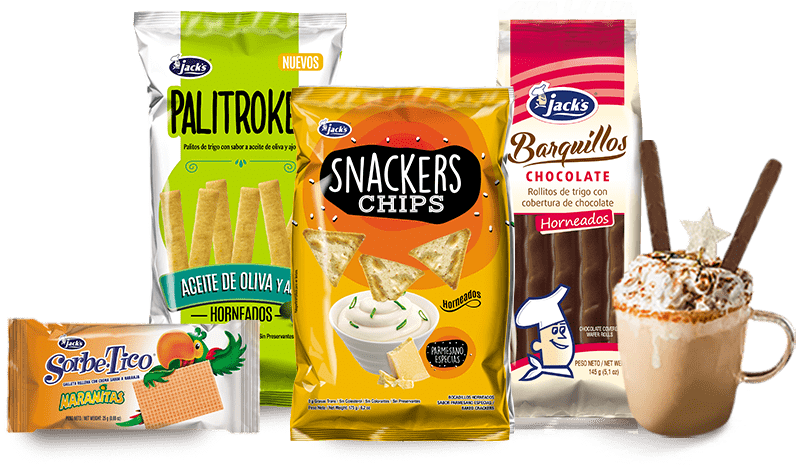 Snacks, cereales, barquillos, sorbetos y más | Alimentos Jack's Costa Rica