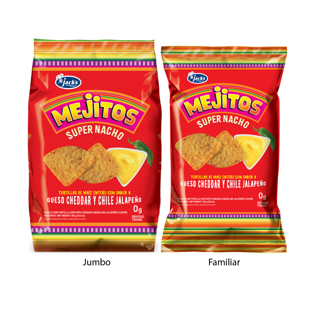 Mejitos Super Nacho queso cheddar y chile jalapeño | Alimentos Jack´s ...